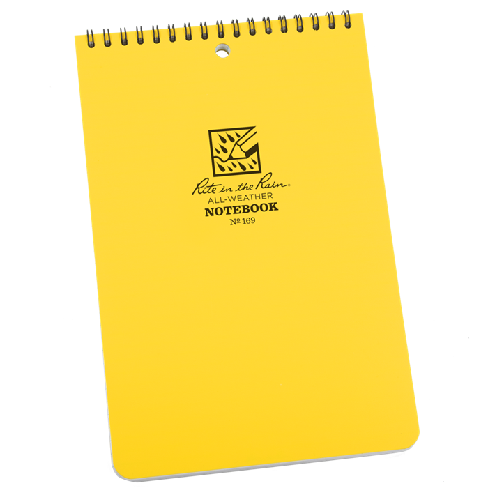 Rite In The Rain No 169 TOP SPIRAL NOTEBOOK Universal Yellow