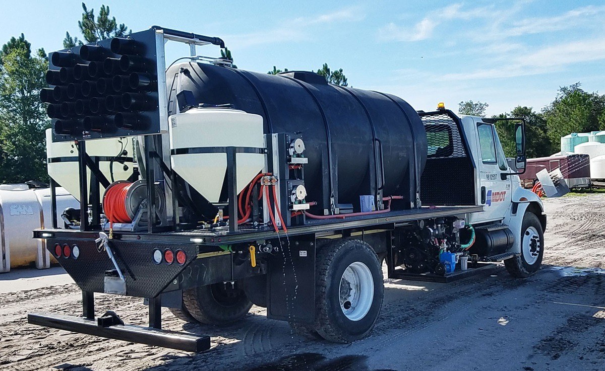 CCI - Custom Roadside Spray Trucks | Single & Dual Long Reach Boom Options