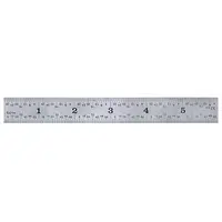 Universal Sewing Supply - Rigid Stainless Steel Stiff Ruler, 6 Inches