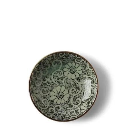 Sauce Dish 3-5/8" Indigo Mums