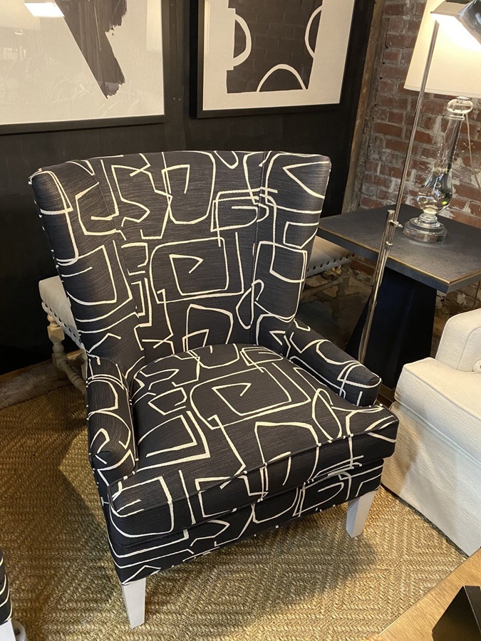 Joy Tribout Interior Design - Century Black and Off White Abstract Club ...