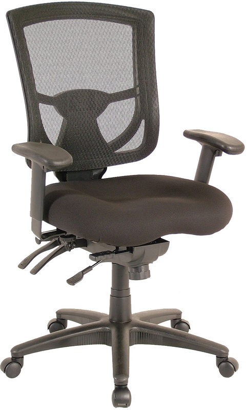 CoolMesh Pro Executive Mid Back Chair - Black Fabric