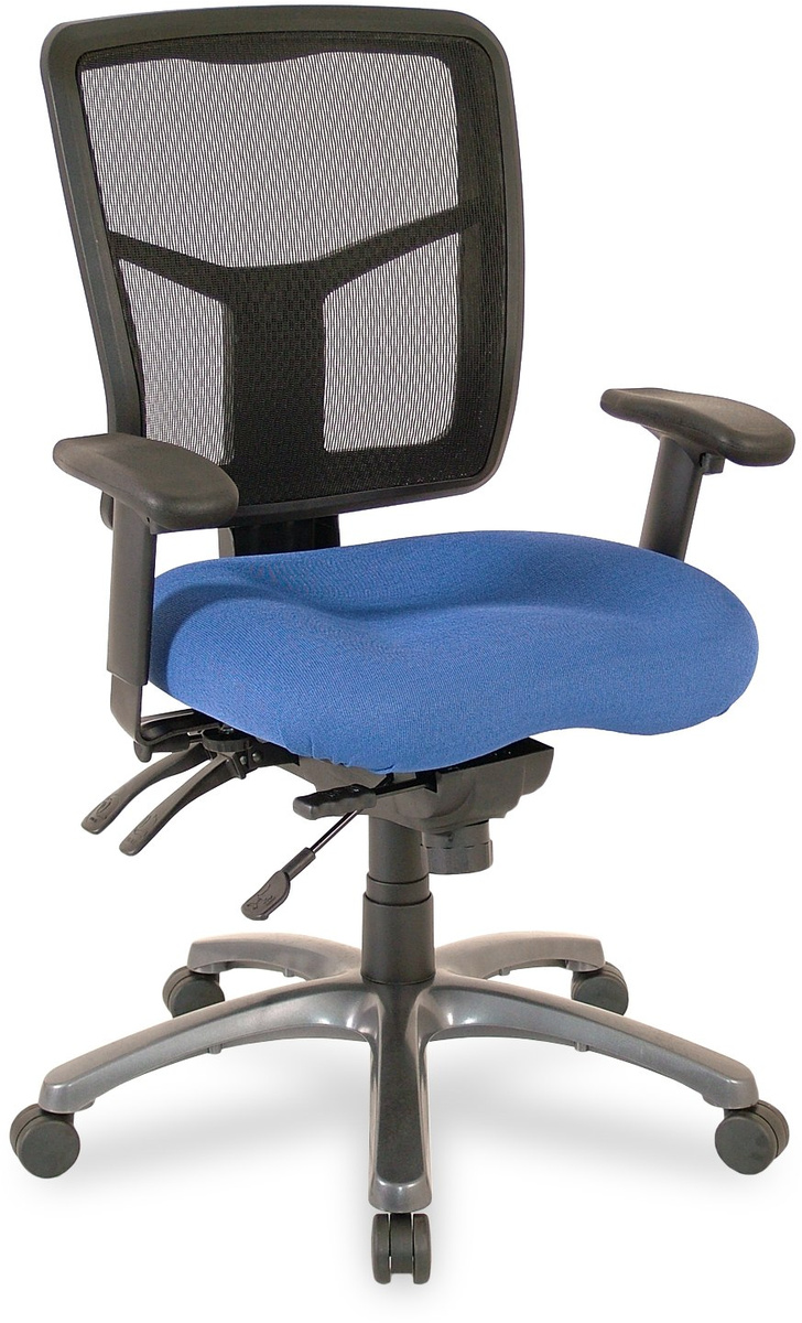 Source Office Furniture - CoolMesh Executive Mid Back Chair - Blue with ...