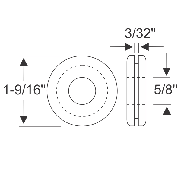 Steele Rubber Products - 1-9/16" Side Mount Grommet | Grommets, Bumpers ...