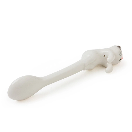 White calico cat hanging cat spoon is the cutest thing you will ever own.