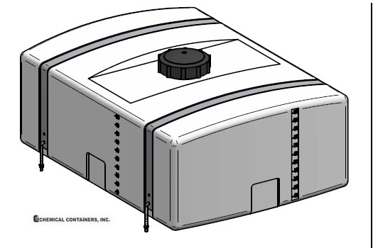 CCI - 110 Gallon Low Profile Transport Tank - 48" L x 35" W x 19" H