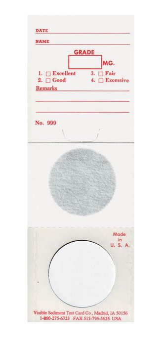 Sediment Tester Cards