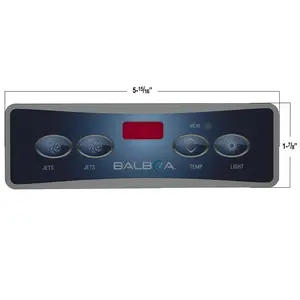 HYDROQUIP - Balboa Series VL403 4 Button Topside Overlay 80-10752-K