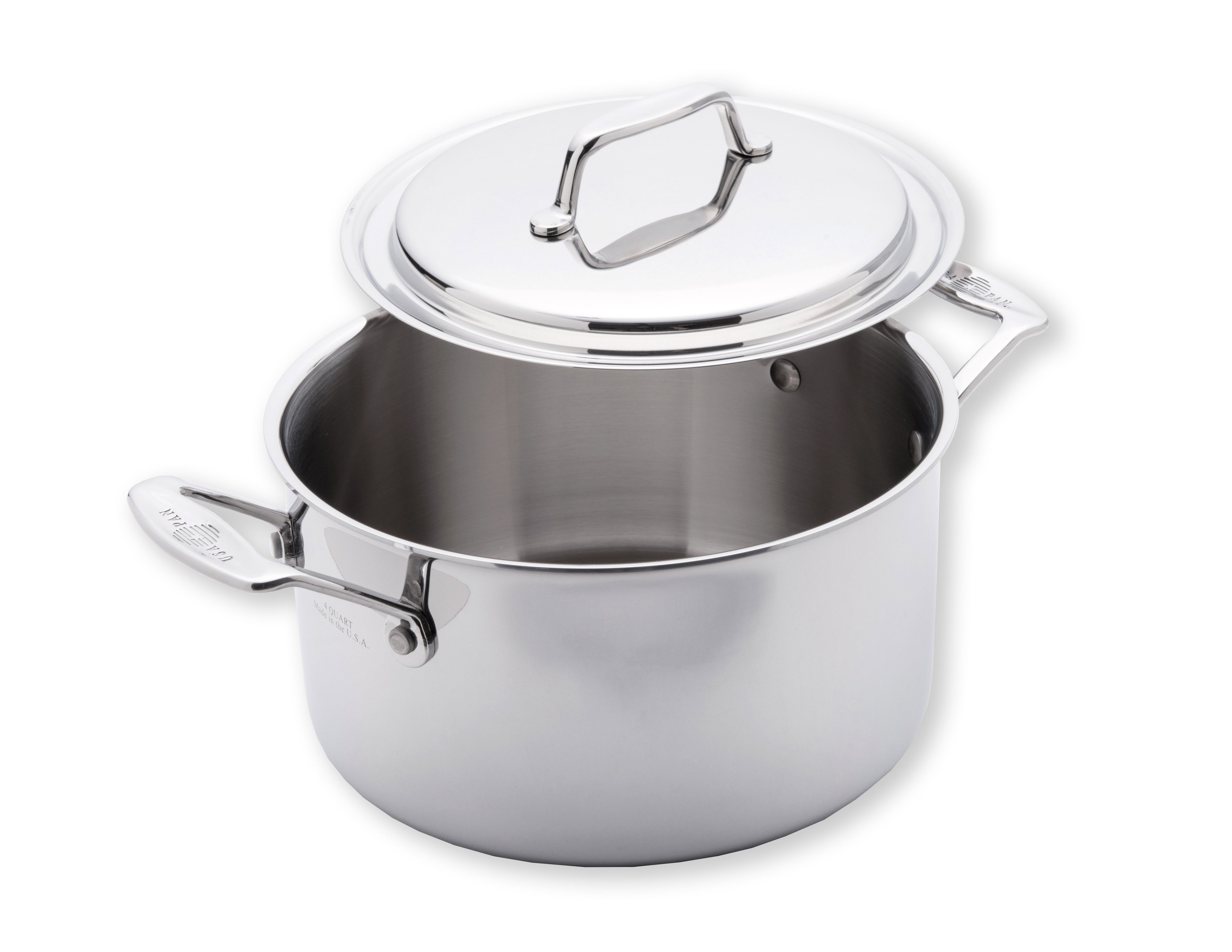 USA PAN USA PAN 4 Qt Stock Pot With Cover USA PAN USA PAN 4 Qt Stock Pot With Cover