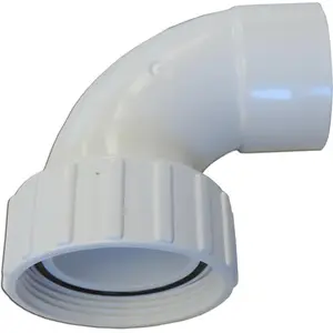 HYDROQUIP - PVC 90-Degree 2" Sweep Elbow Fitting with Union 42-0086