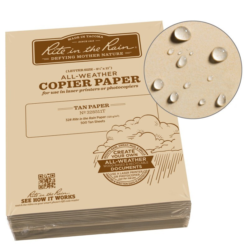 Rite in the Rain Bulk Printer Paper, 8.5 x 11 Letter, No. 208511