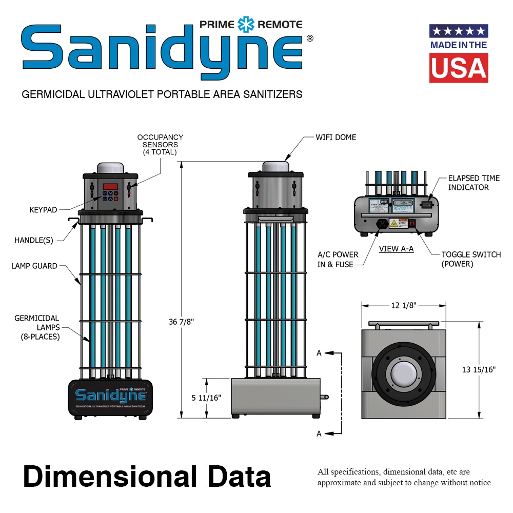 Sanidyne Prime UV Portable Air and Surface Sanitizers - BuyUltraviolet