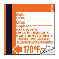 Taylor 8752 TempRite® Dishwasher Temperature Test Labels