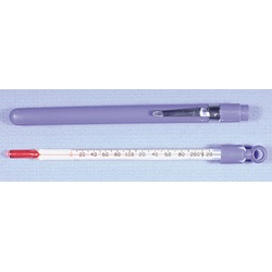 Red Liquid Pocket Thermometers with Case