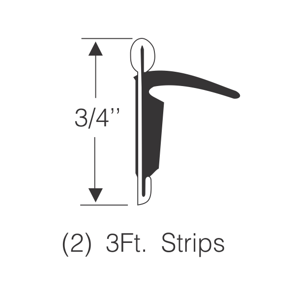 Steele Rubber Products - Beltline weatherstrip 3 foot