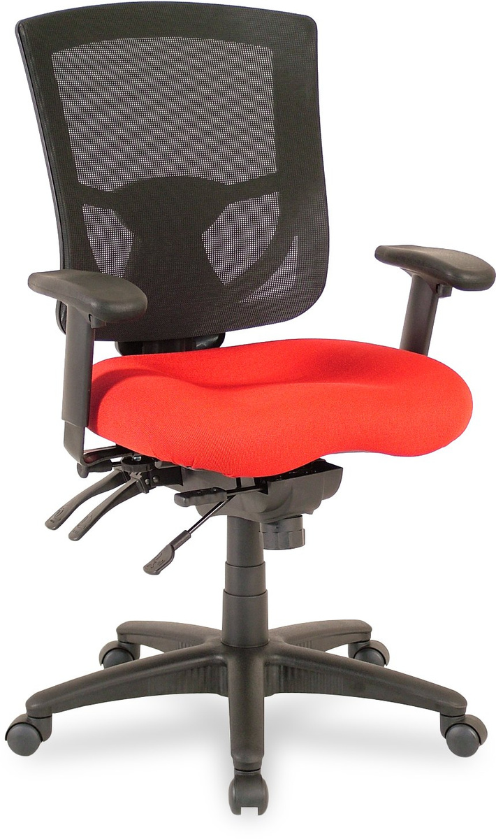 CoolMesh Pro Executive Mid Back Chair - Red Fabric