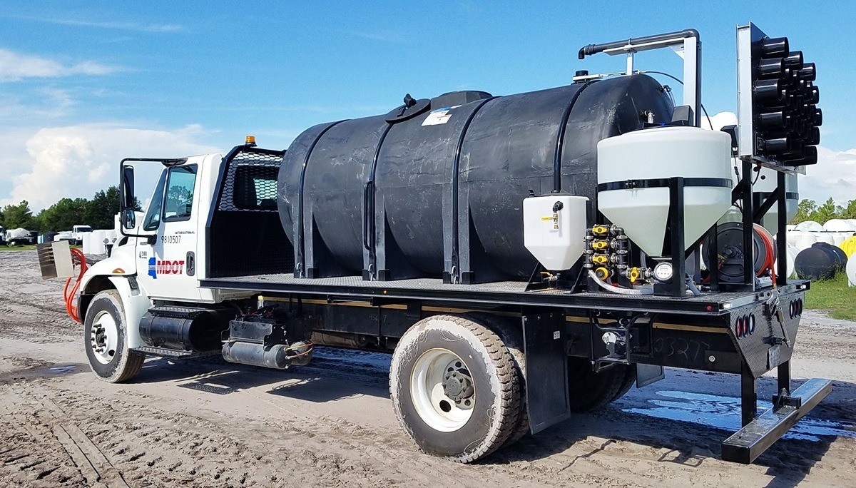 CCI - Custom Roadside Spray Trucks | Single & Dual Long Reach Boom Options