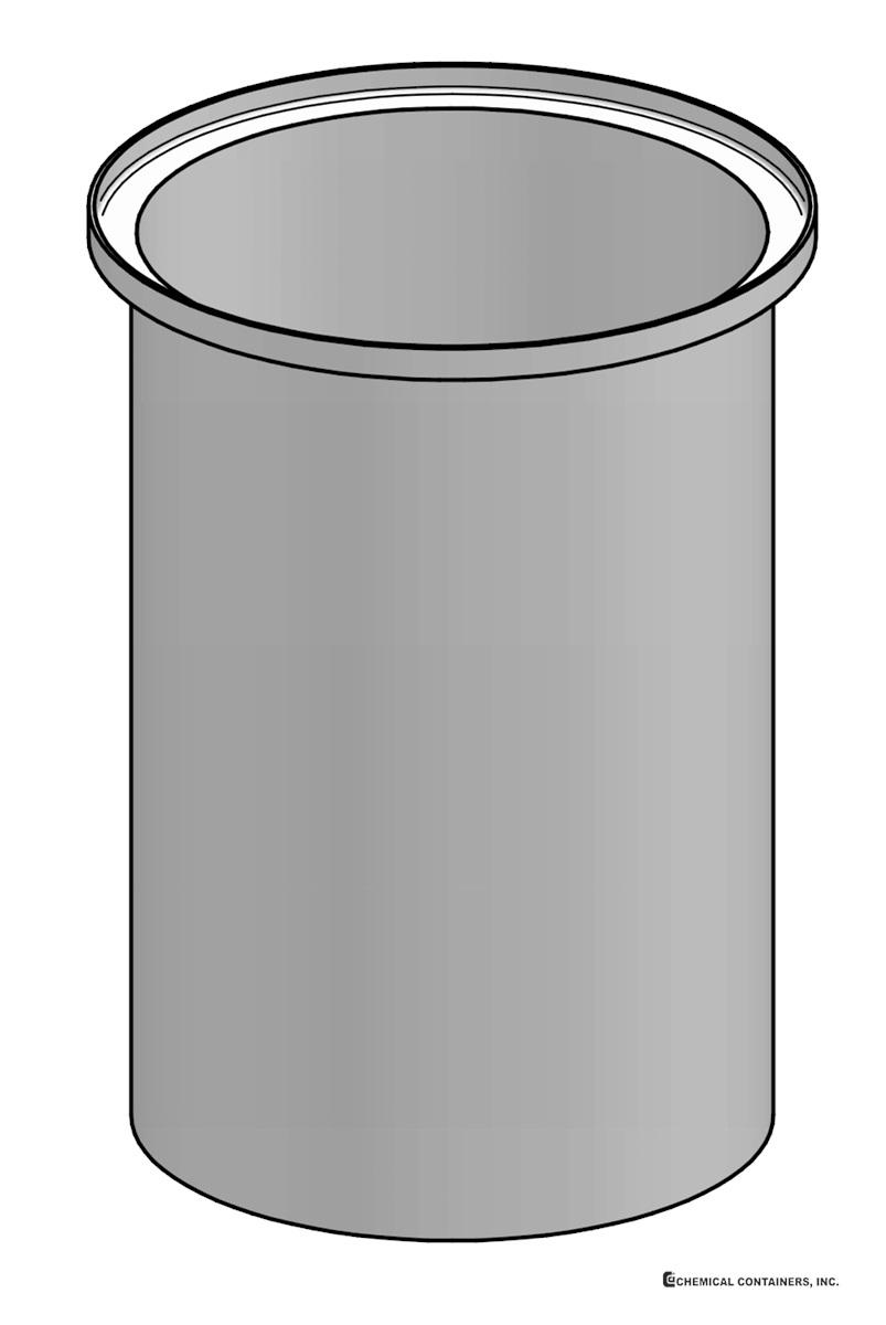 CCI - 100 Gallon Polyethylene Open Top Cylindrical Tank and Cover, 28 ...