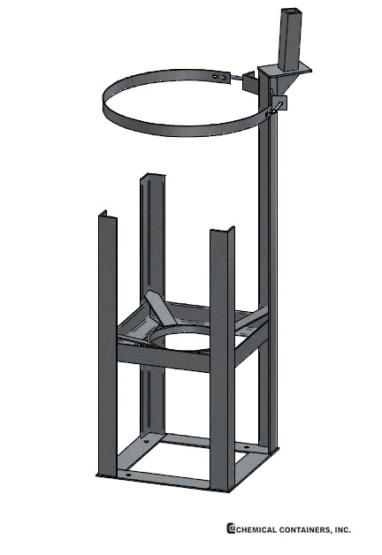 CCI - 55 Gallon Cone Bottom Mixing Tank Stand with Agitation Bracket