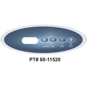 HYDROQUIP - Balboa Series VL240 4 Button Topside Overlay 80-11520-K