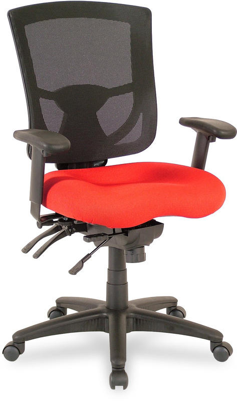 CoolMesh Pro Executive Mid Back Chair - Red Fabric