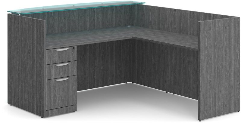 Source Office Furniture - Classic Gallery Reception Desk with Glass ...