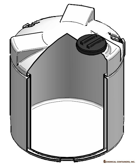 CCI - 1000 Gallon XLPE Double Wall Storage Tank - 77" D X 79" H