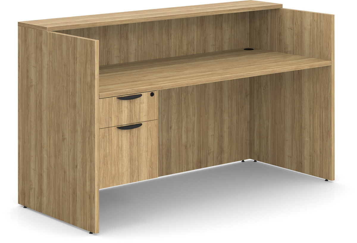 Source Office Furniture - Classic Gallery Reception Desk with Box/File ...