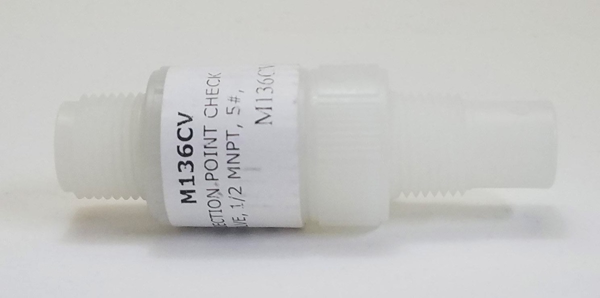 CCI - Injection Point Check Valve 1/2" MNPT | Chem-Pro C2 Pump