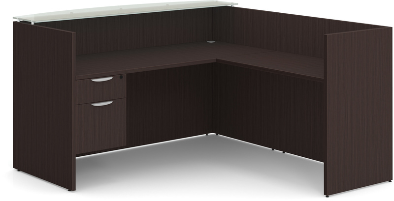 Source Office Furniture - Classic Gallery Reception Desk with Glass ...