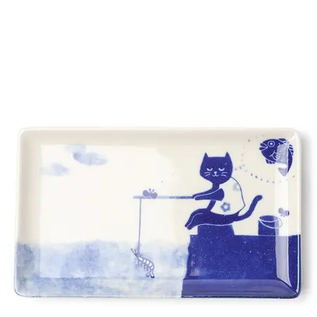 Cat Gone Fishing Plate