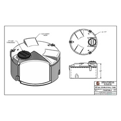 CCI - 540 Gallon XLPE Double Wall Storage Tank - 77" D X 48 "H