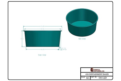CCI - 450 Gallon Containment Basin - 75" D x 31" H