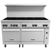 Vulcan 60-SS-10B 60" 10 Burner 2 Oven Range