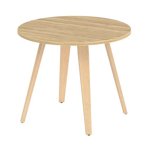 Signature Round Meeting Table 30" - Aspen with Natural Oak Wood Legs