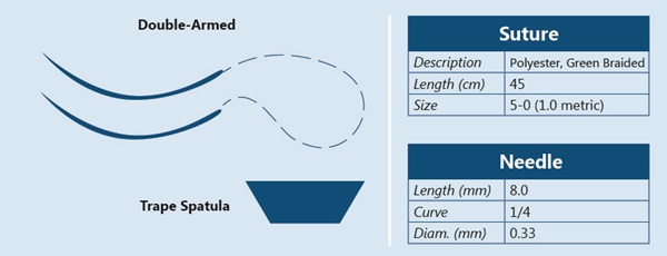 Sutures 5-0 Polyester - Ophthalmic Sutures