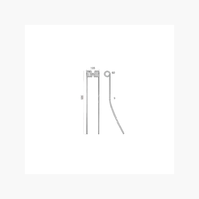 Braber Equipment - Da Ros Rake, Rotary Swath Turner Tines