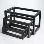 American METALCRAFT, Inc. - RISER SET, WOODEN, OPEN FRAME, SET OF 3