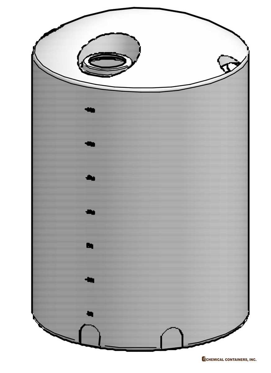 CCI - 4000 Gallon Vertical Polyethylene Storage Tank - 96" D x 140" H