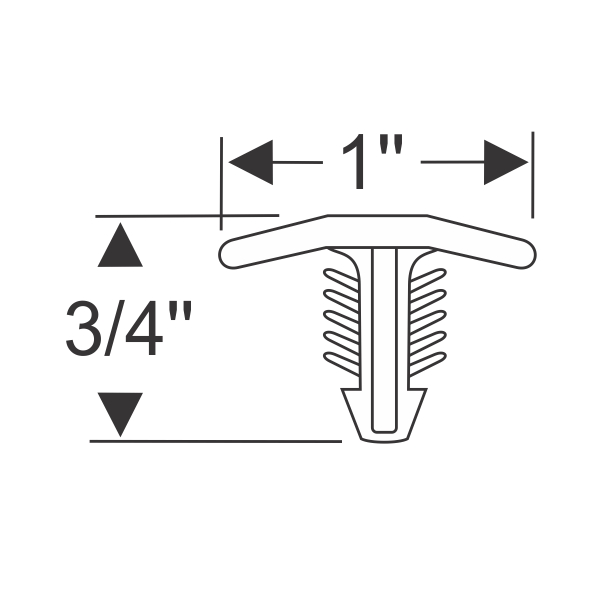 Steele Rubber Products - Hood weatherstrip clip