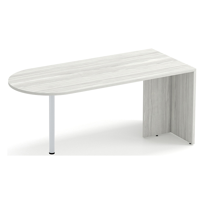 N9NE Furniture Group- Atlantic Coast - PL131 66" BULLET DESK - Silver Birch