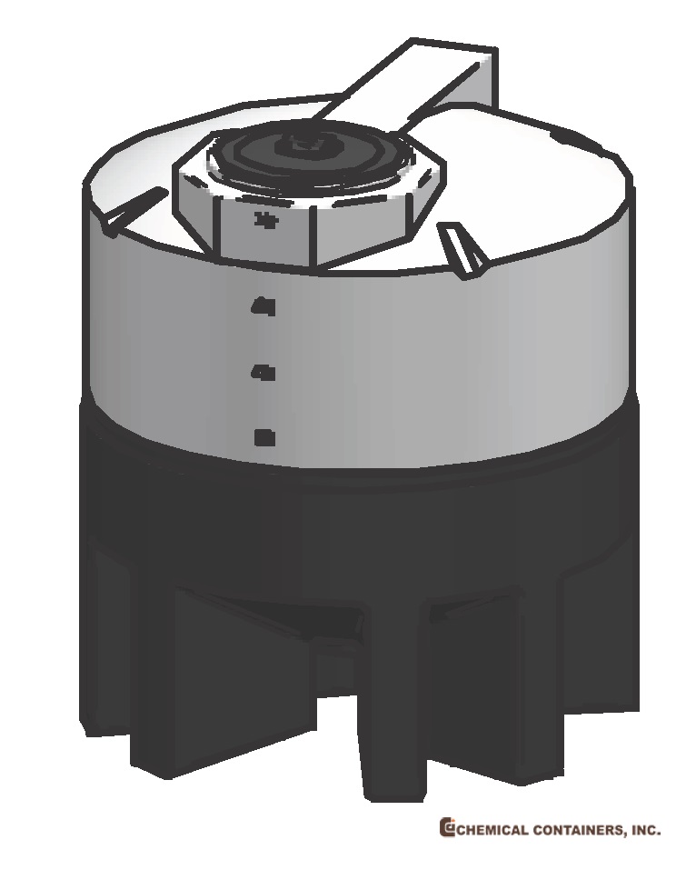 CCI - 300 Gallon Cone Bottom Tank With Stand - 49" D x 61" H