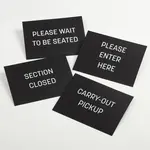 American METALCRAFT, Inc. - BARRIER SIGN MESSAGE PACK, HORIZONTAL, SET OF 4