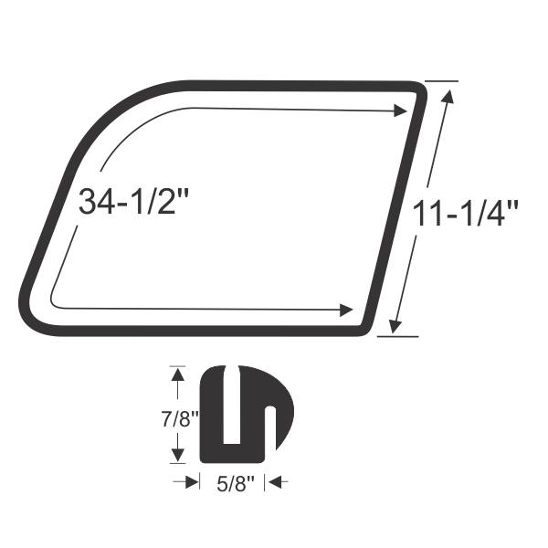 Steele Rubber Products - Quarter window weatherstrip