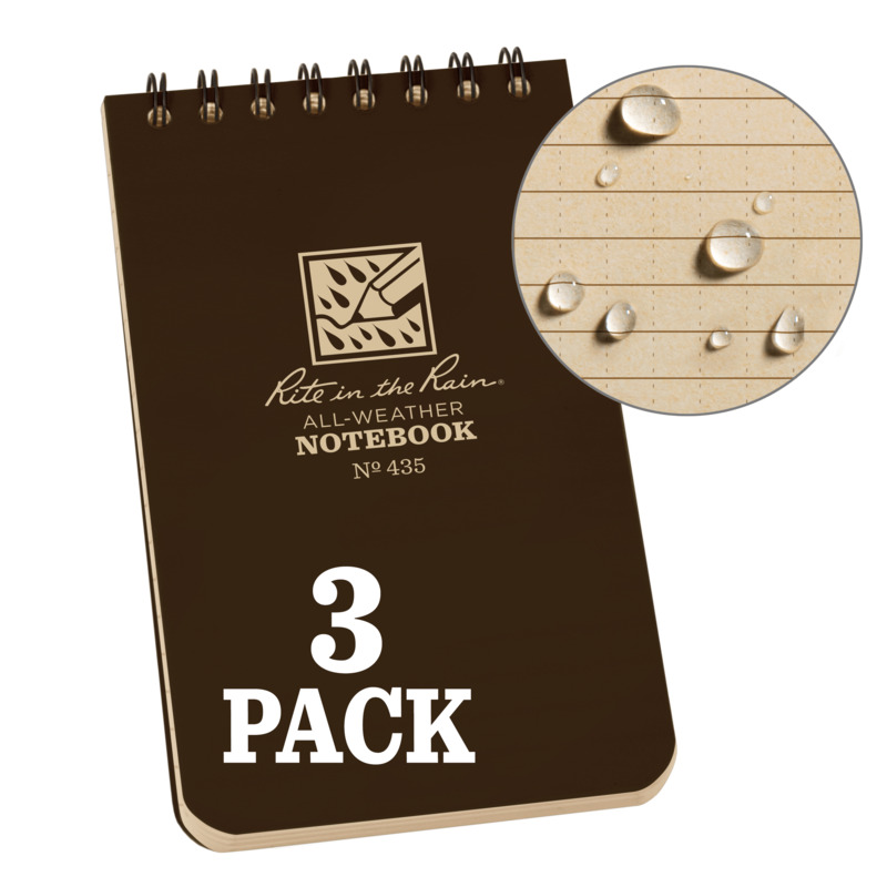 Rite in the Rain Top Spiral Notebook, 3 x 5, No. 135