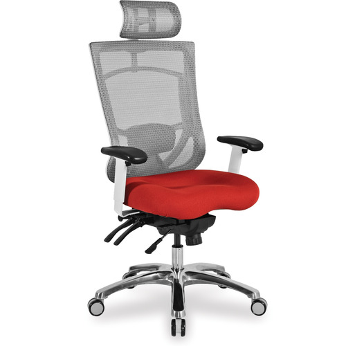 CoolMesh Pro Plus Executive High Back Chair - Red Fabric with Headrest