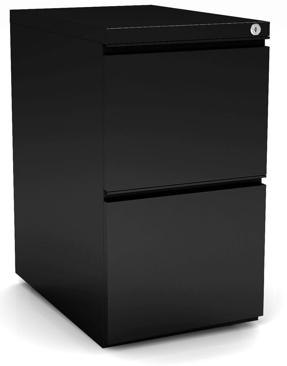 Premium Steel Metal Filing Cabinets - 2 Drawer in Black