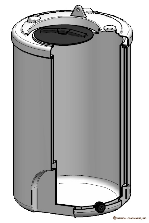 CCI - 150 Gallon Double Wall Storage Tank - 36" D x 60" H