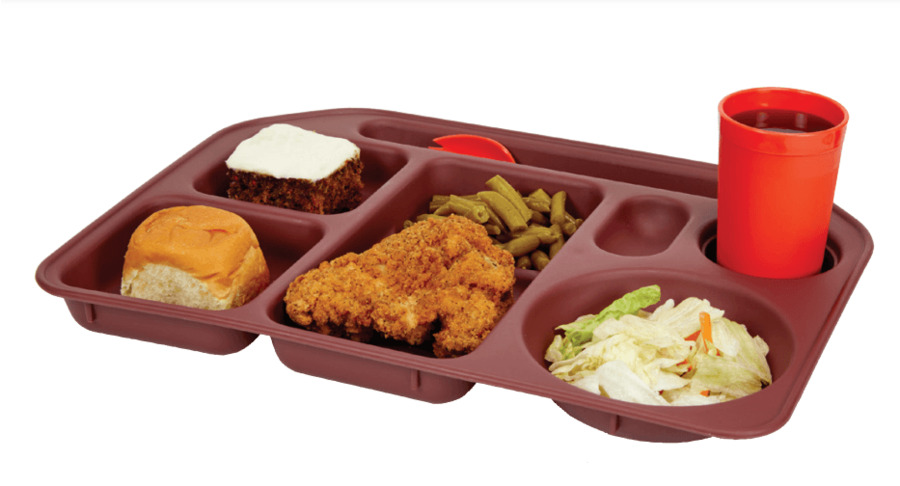Cook's Brand 630-907 Correctional Eight Compartment Tray
