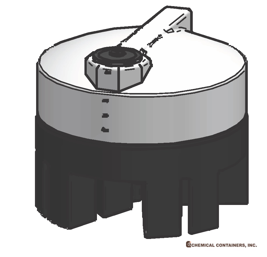 CCI - 750 Gallon Cone Bottom Tank With Stand - 73" D x 67" H